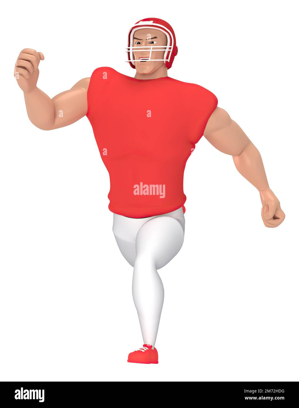 Isometric sport characters american football players . 3d rendering of ...