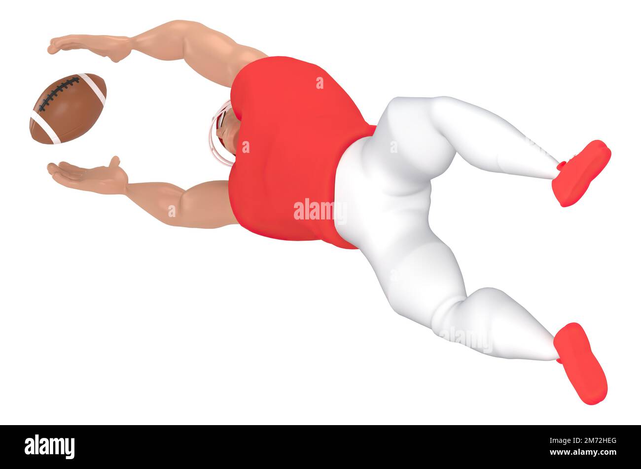 Isometric sport characters american football players . 3d rendering of ...