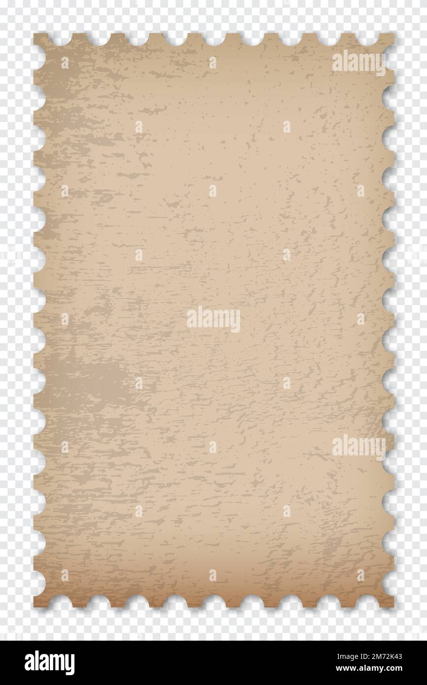 Old grunge postage stamp. Clean postage stamp template. Postage stamp ...