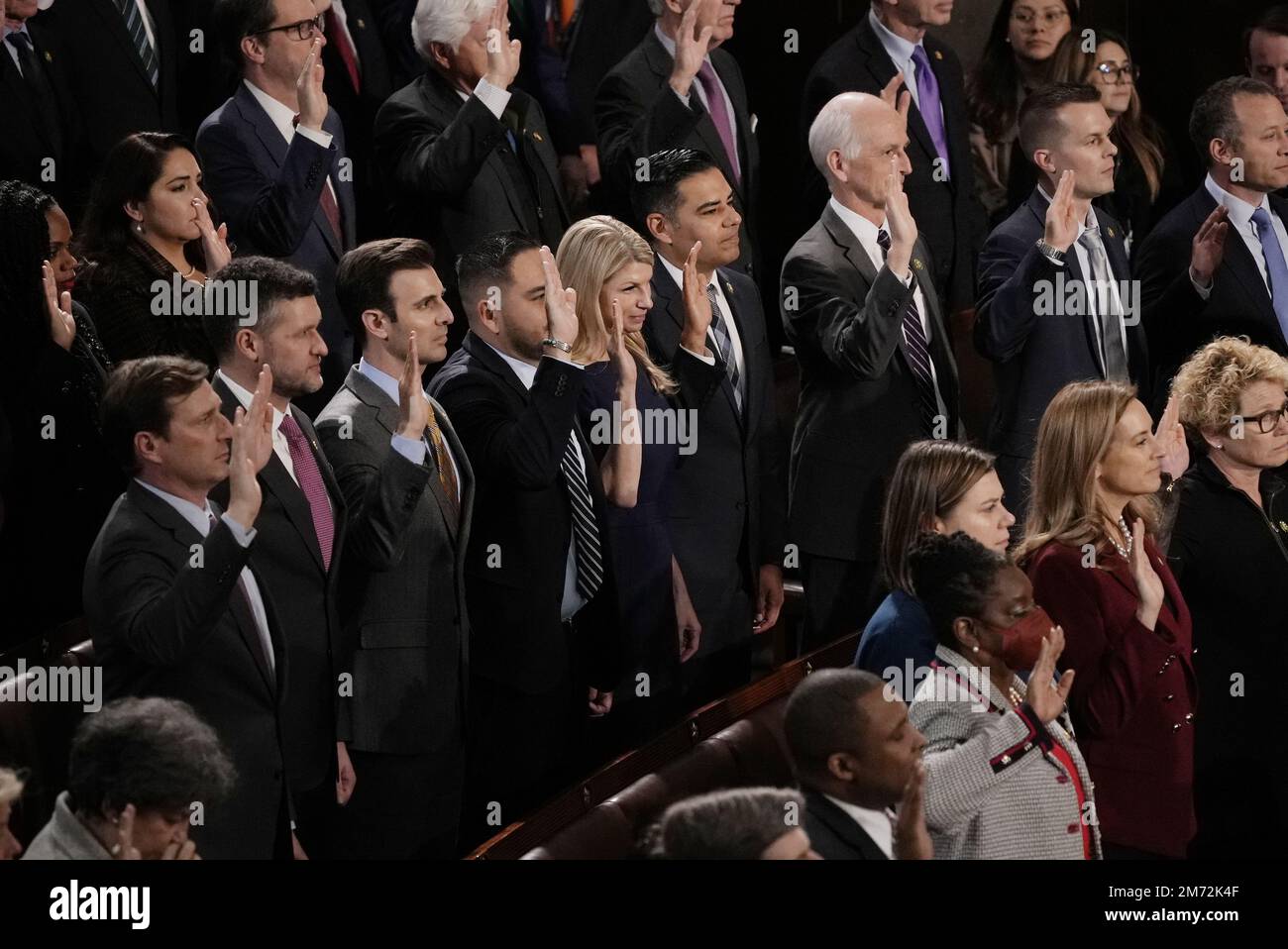 Washington, United States. 07th Jan, 2023. Members take the oath of ...
