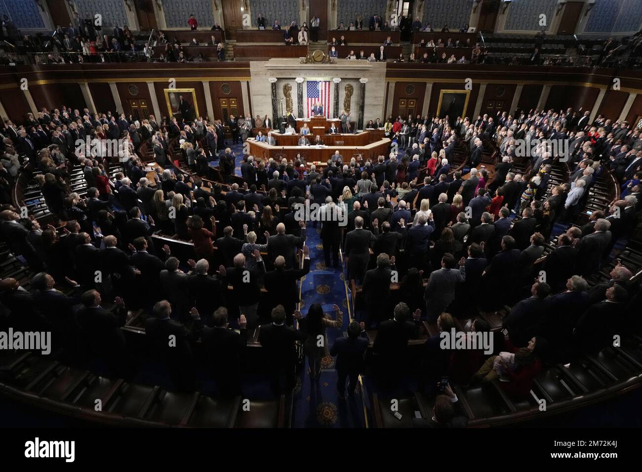 Washington, United States. 07th Jan, 2023. Members take the oath of ...