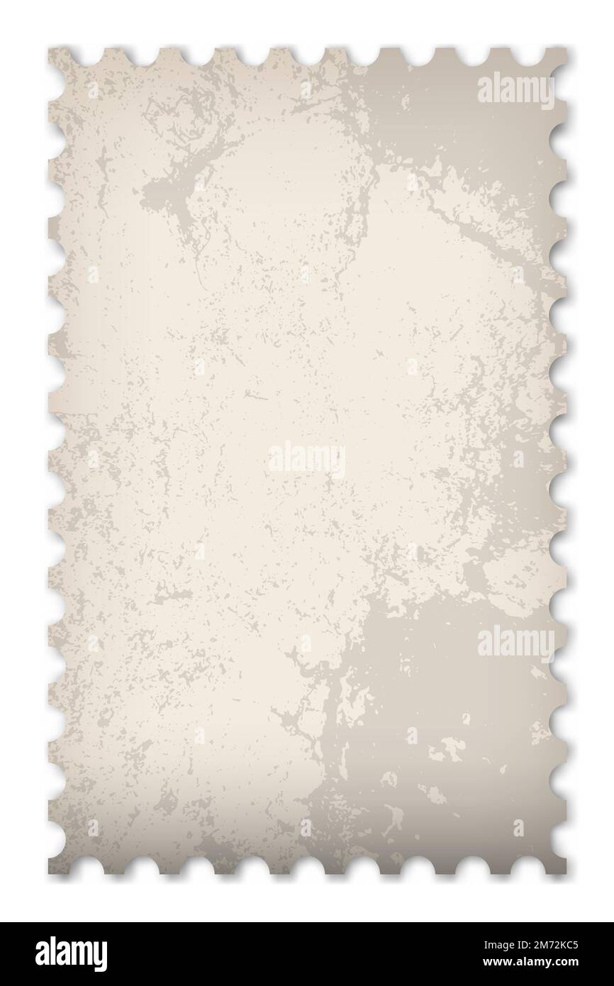 Old grunge postage stamp. Clean postage stamp template. Postage stamp ...