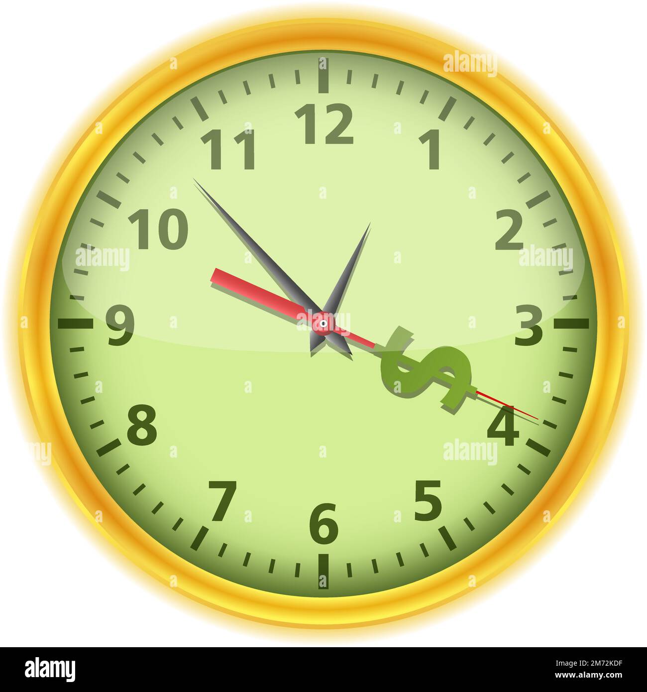 Time is money concept, vector eps10 illustration Stock Vector Image ...