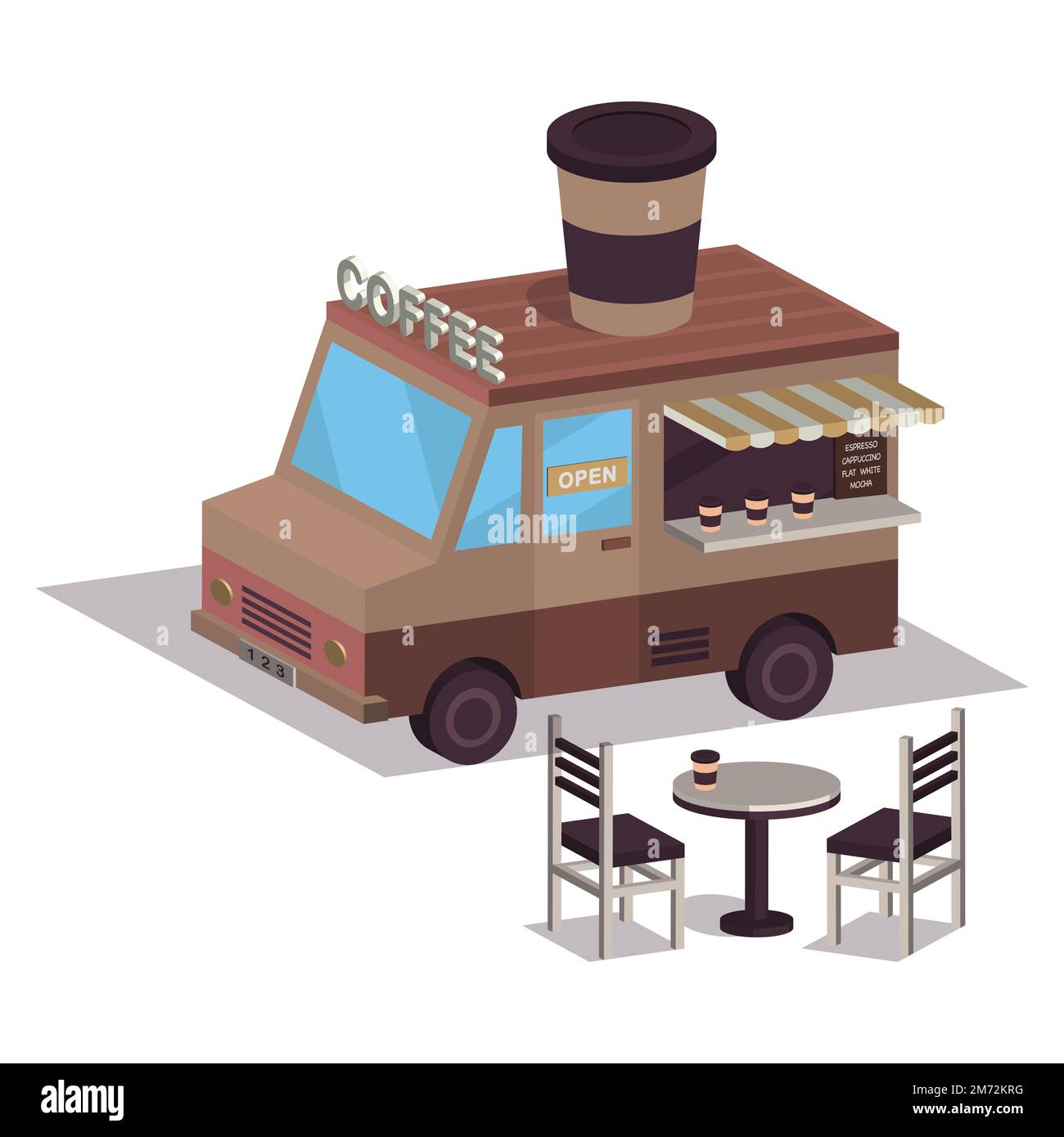Vintage coffee van Cut Out Stock Images & Pictures - Alamy