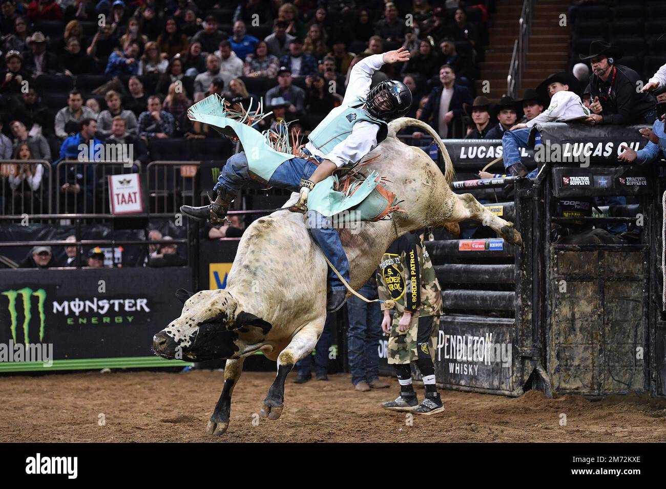 New York, USA. 06th Jan, 2023. Professional Bull Rider Thiago Salgado ...