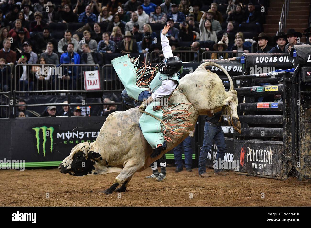 New York, USA. 06th Jan, 2023. Professional Bull Rider Thiago Salgado ...