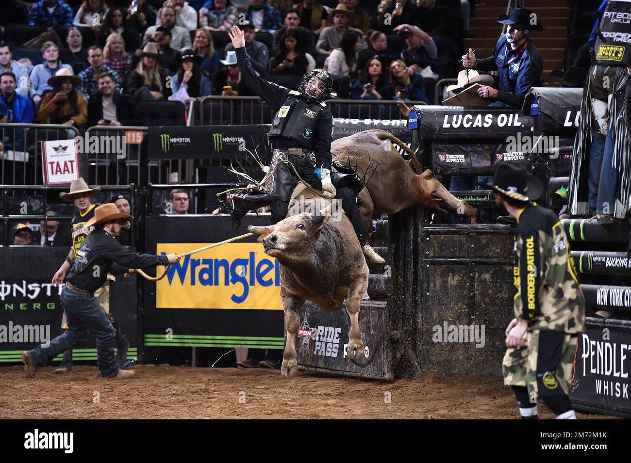 New York, USA. 06th Jan, 2023. Professional Bull Rider Daniel Keeping ...