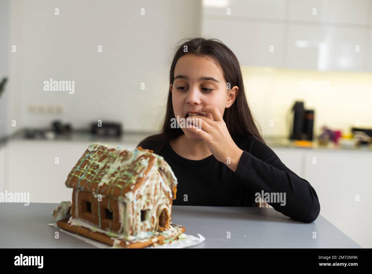 make gingerbread house, christmas, food Stock Photo - Alamy