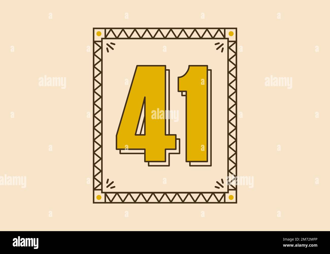 Number 41 Stock Vector Images - Alamy