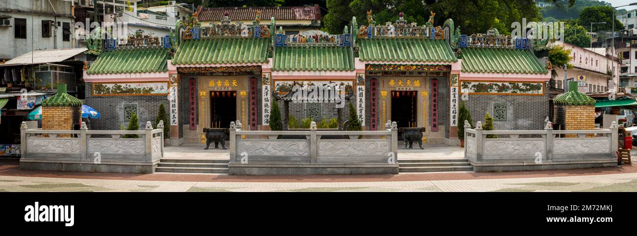 Hi-resolution panorama of the Tin Hau temple complex in Sai Kung, New Territories, Hong Kong ...