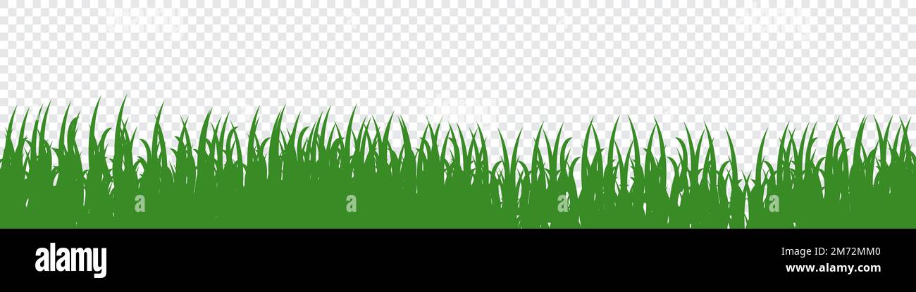 Vector green grass silhouette. Grass repeating background. Green grass ...