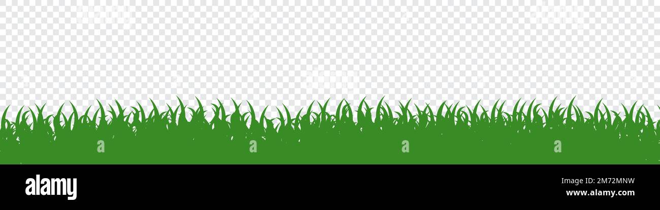 Vector green grass silhouette. Grass repeating background. Green grass ...
