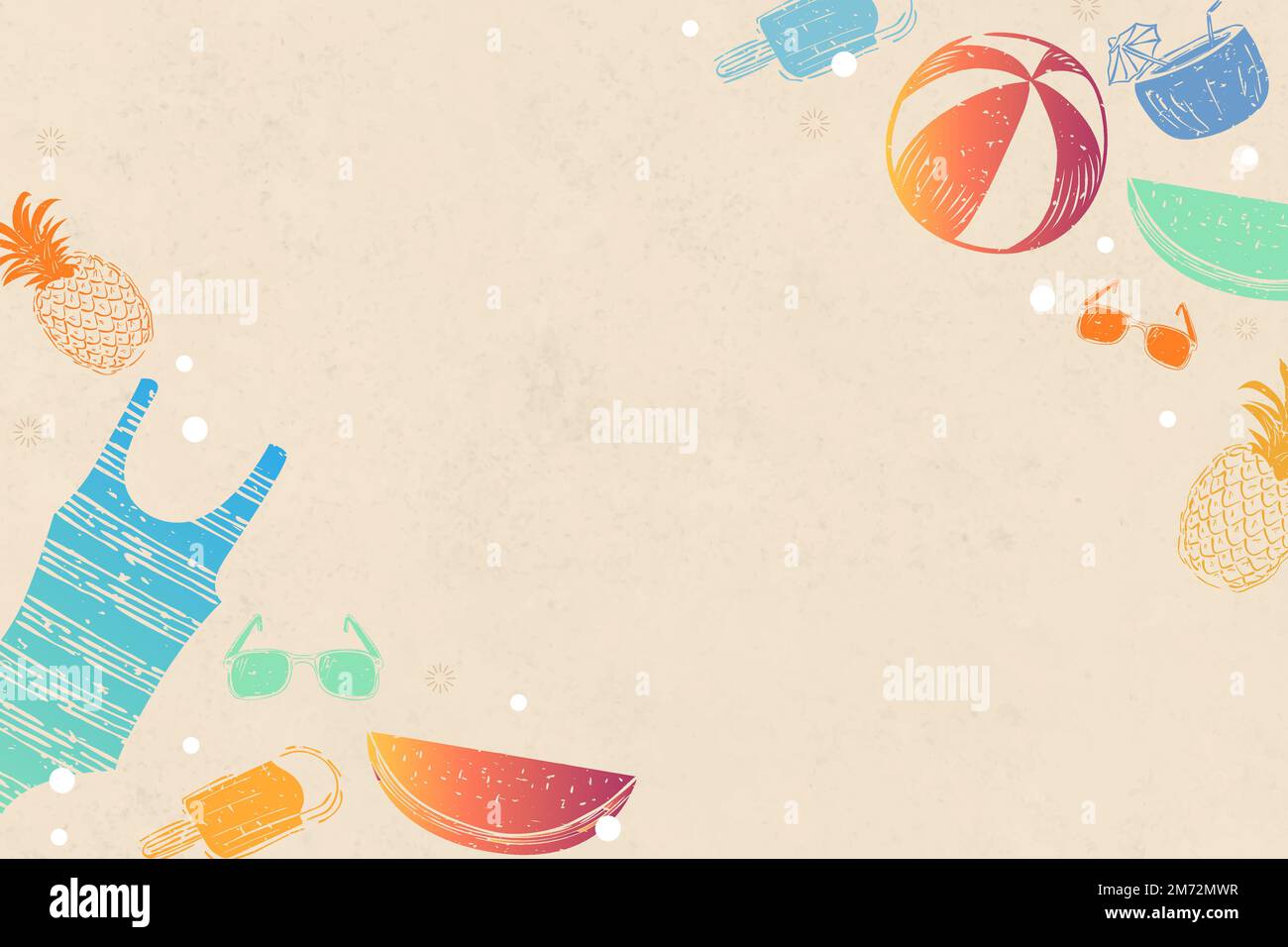 Summer themed border background vector Stock Vector Image & Art - Alamy