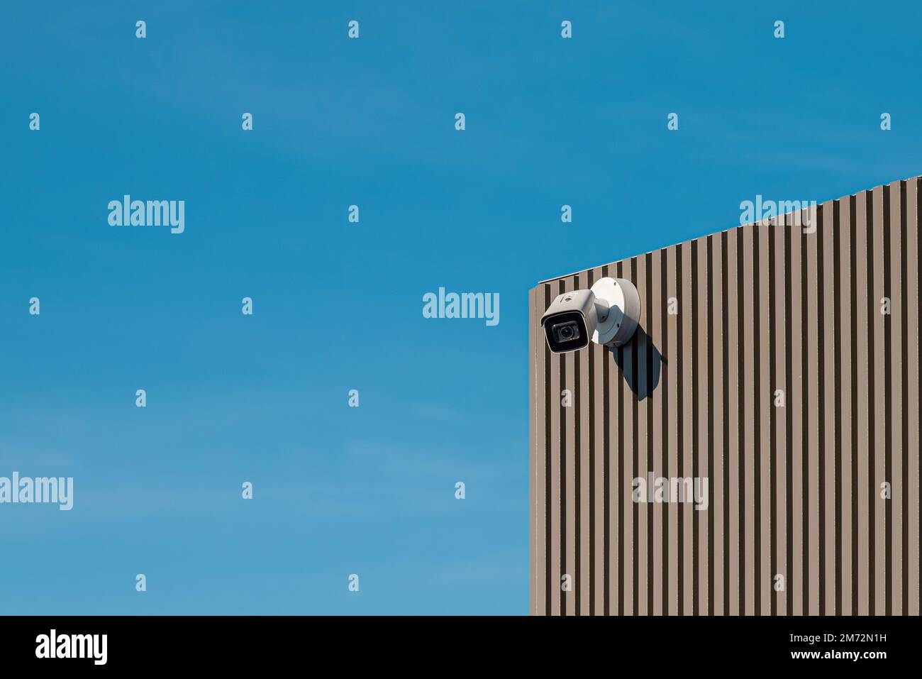 Wall mounted modern IP CCTV security camera. Home and workplace ...