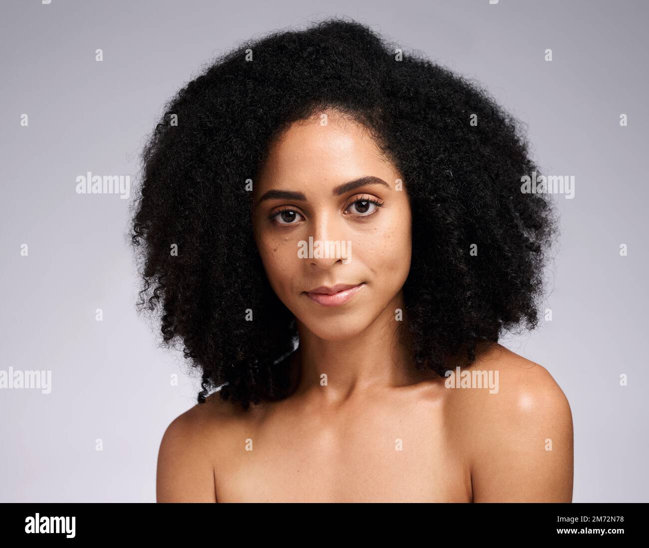 Beauty, natural and portrait of hair care black woman with healthy ...