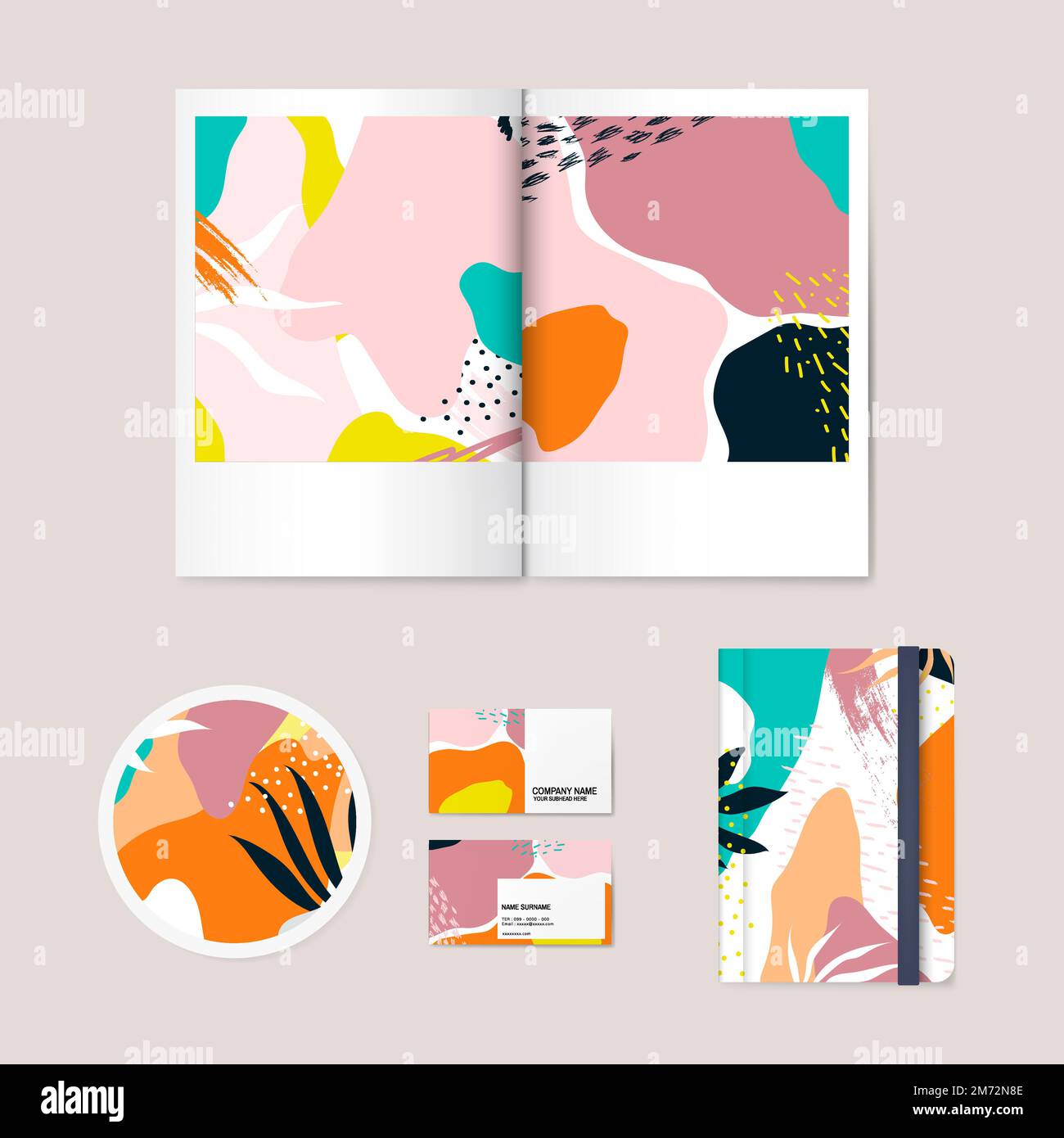 Memphis design pattern company branding vector Stock Vector Image & Art ...