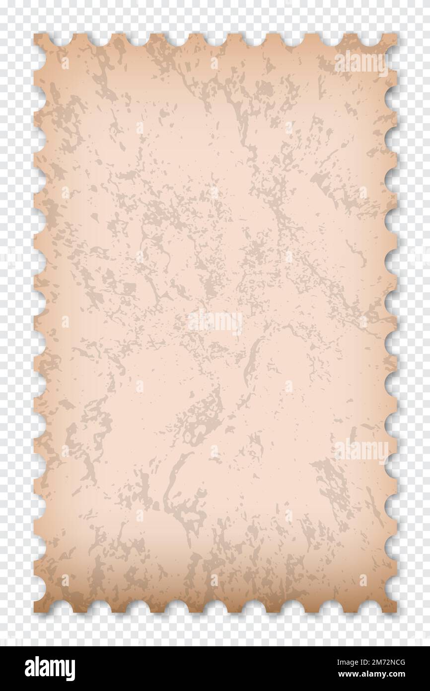Old grunge postage stamp. Clean postage stamp template. Postage stamp ...