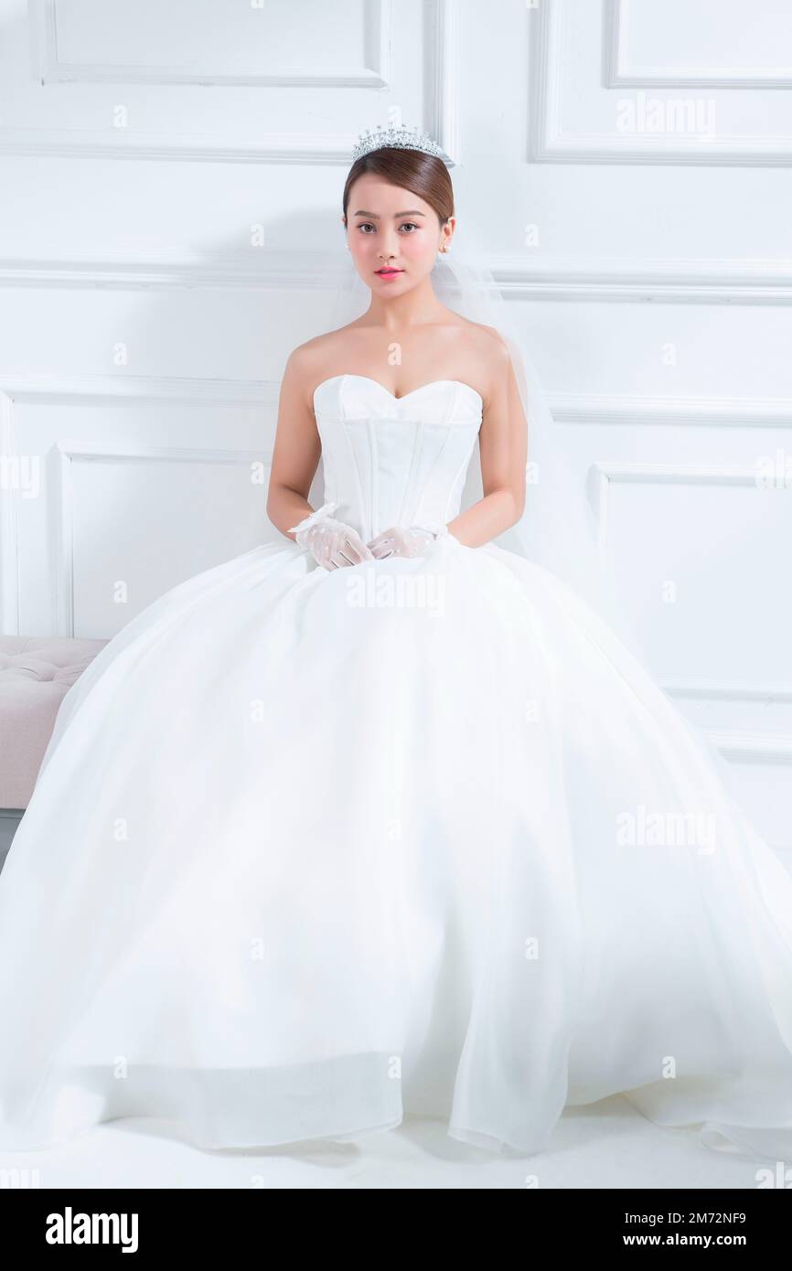 Happy and sweet bride and groom Stock Photo - Alamy