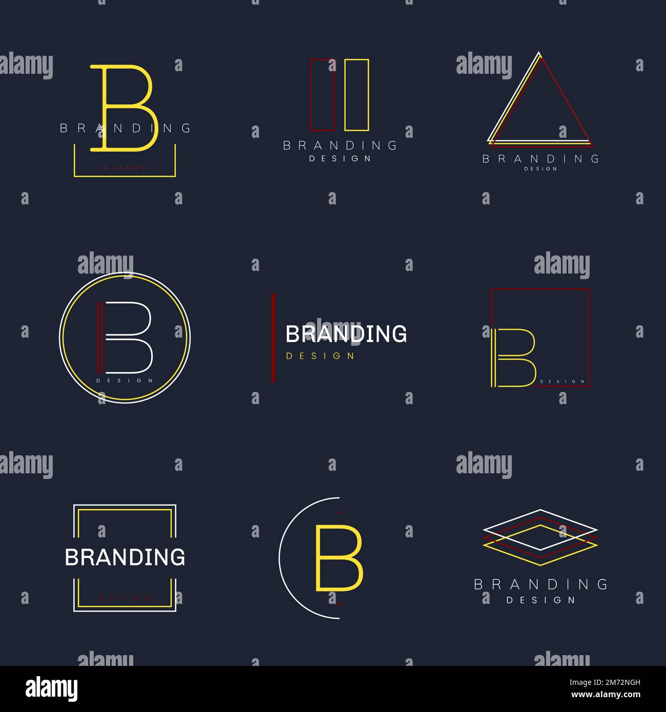 Minimal branding design set vector Stock Vector Image & Art - Alamy