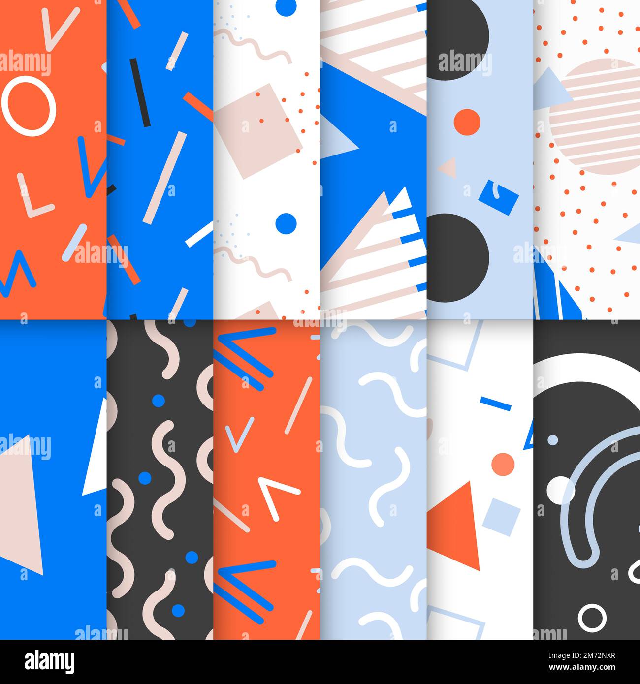 Colorful geometric memphis style background Stock Vector Image & Art ...