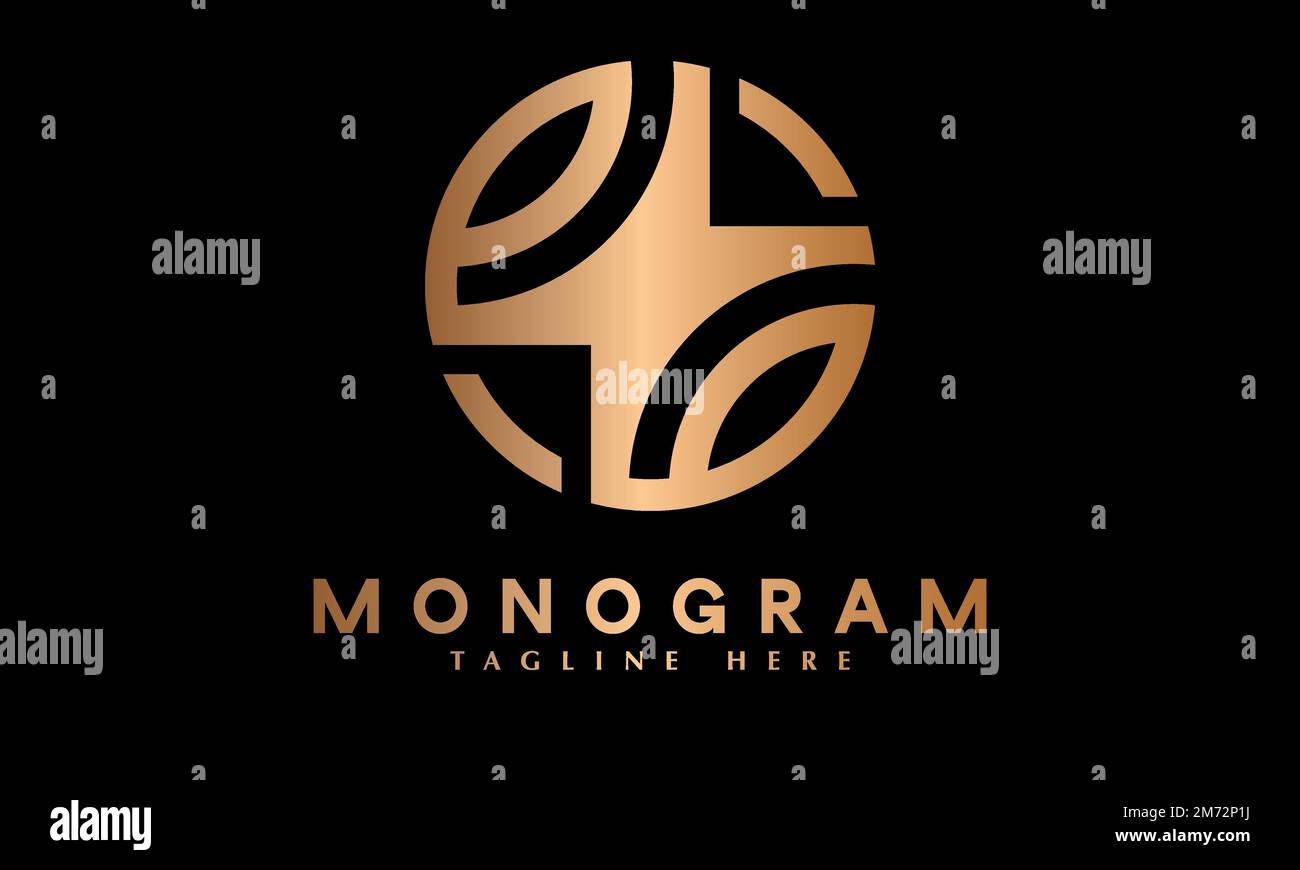 Round circle monogram hi-res stock photography and images - Alamy