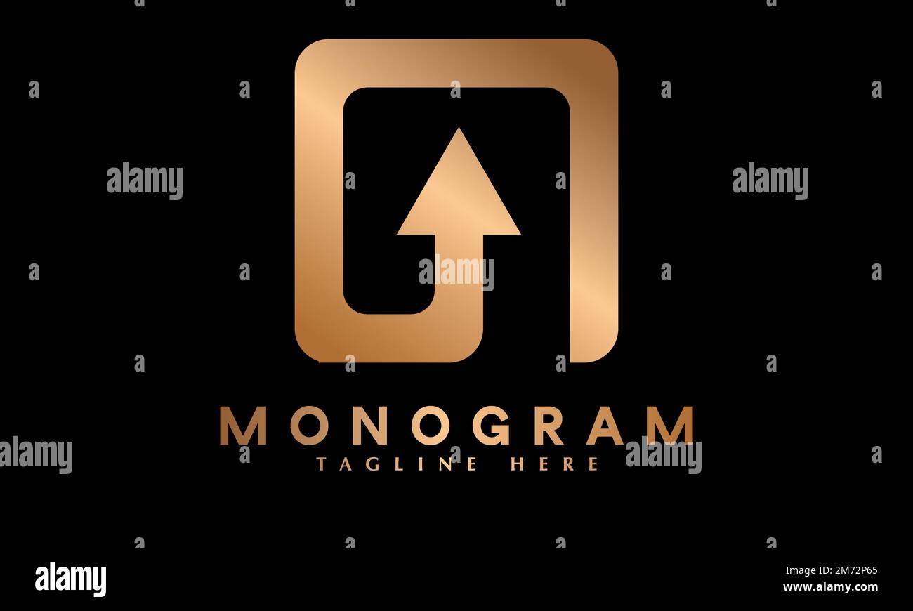 Square arrow logo vector monogram template Stock Vector Image & Art - Alamy