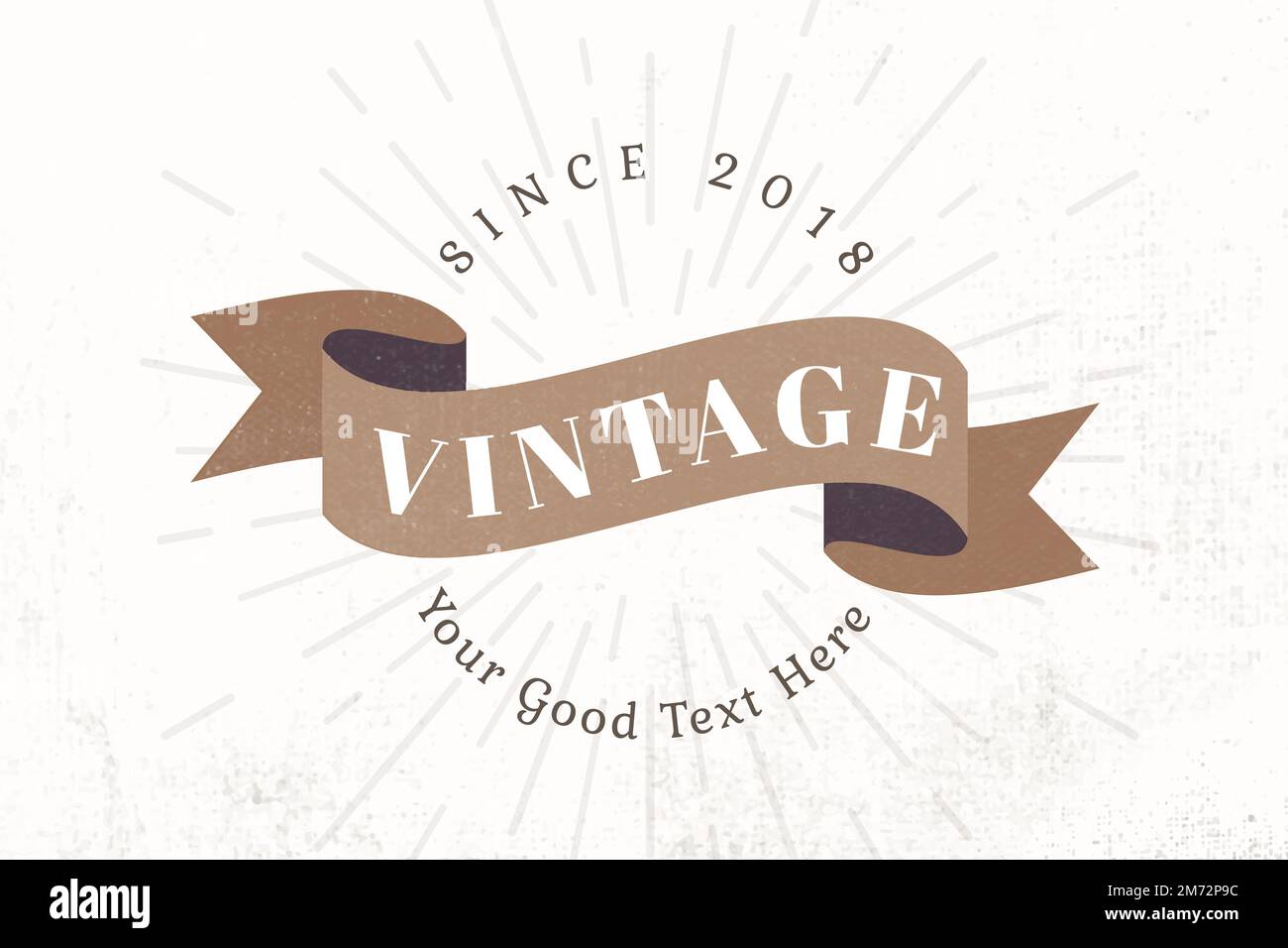 Vintage badge with a banner vector Stock Vector Image & Art - Alamy