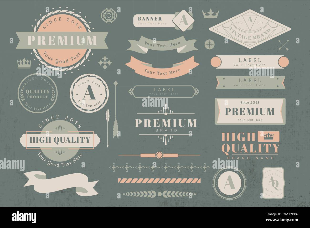 Vintage high quality design element vectors Stock Vector Image & Art ...