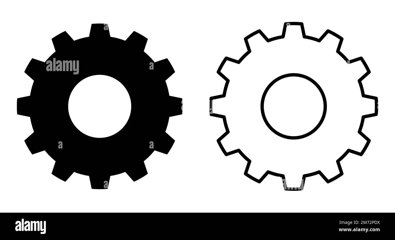 Gear icons. Black gear wheel icons. Gear setting vector icon set ... Gear icons. Black gear wheel icons. Gear setting vector icon set ...