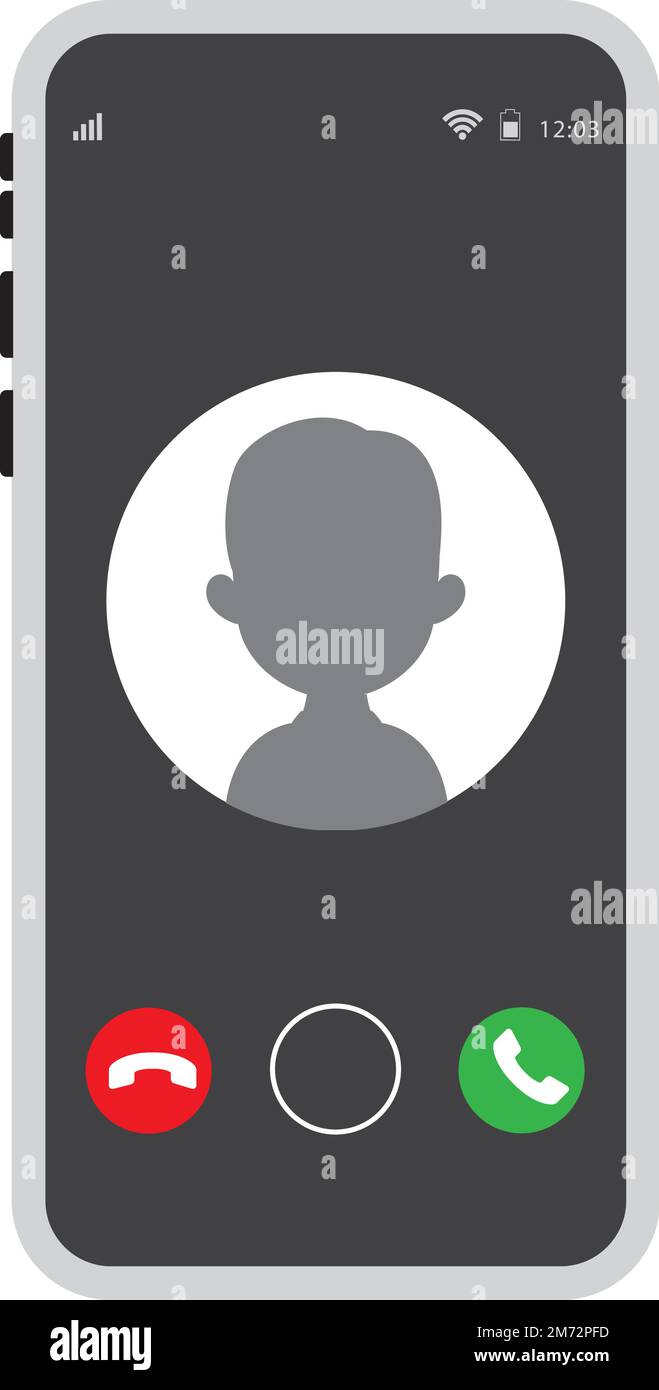 A vertical vector of an unknown caller concept Stock Vector Image & Art ...