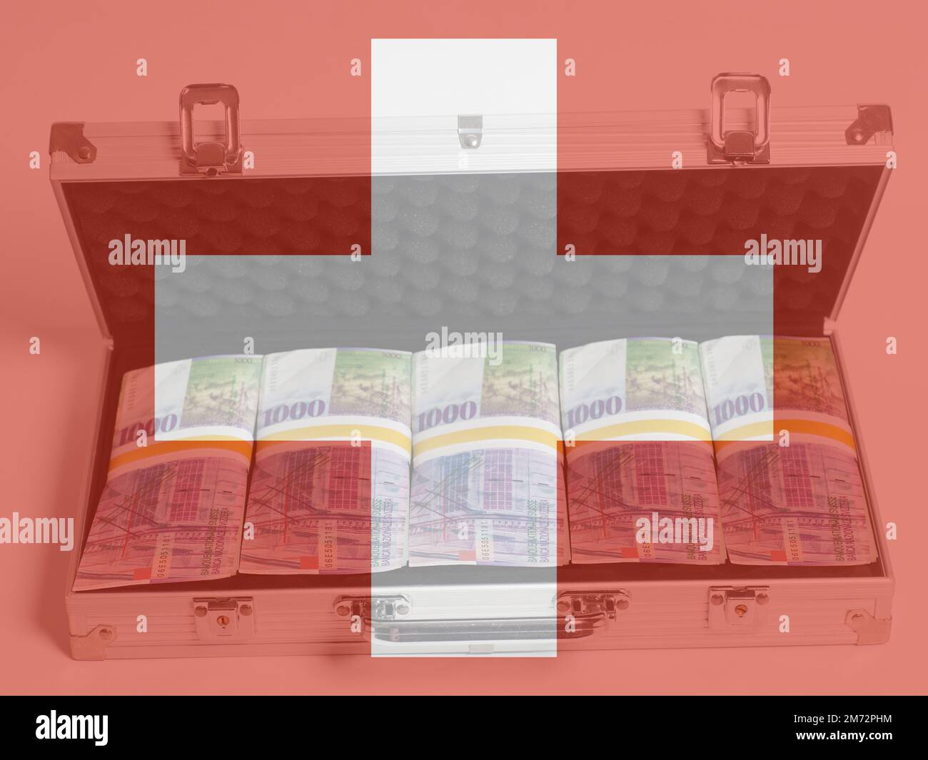 Money banknotes Swiss franc on the Switzerland flag Stock Photo - Alamy