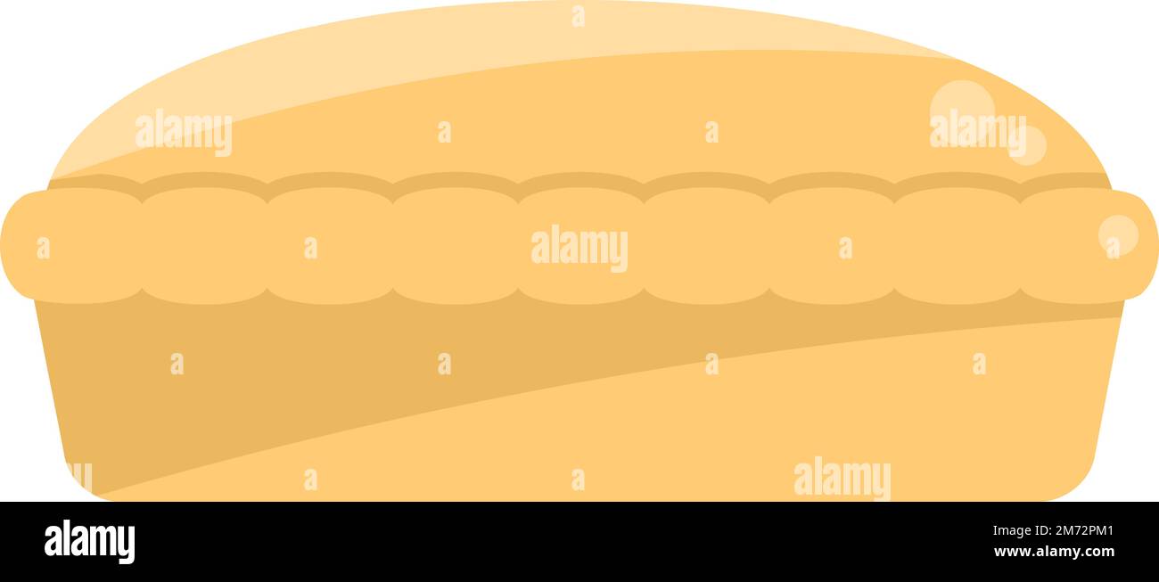 Crumble apple pie icon flat vector. Cake dessert. Sweet fruit isolated ...