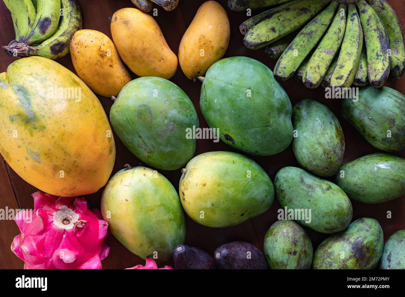 Set of Balinese fruits and vegetables . Flat lay Stock Photo - Alamy