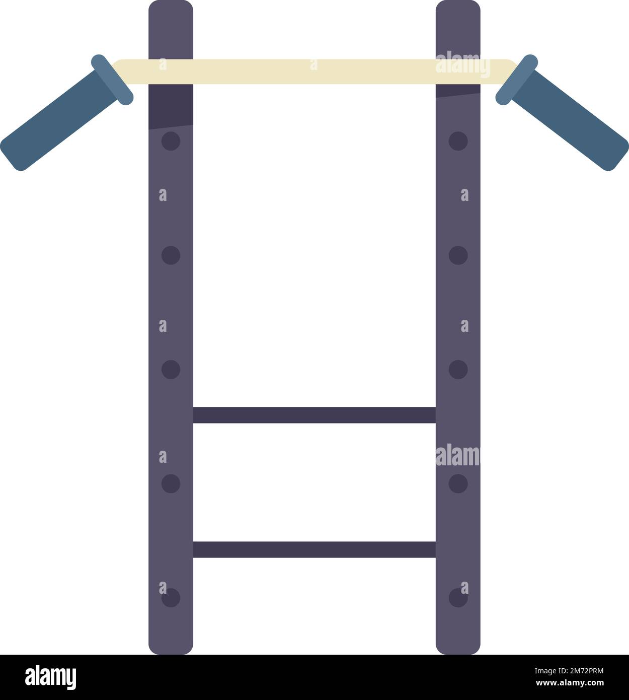 Horizontal bar icon flat vector. Sport lifestyle. Health exercise ...