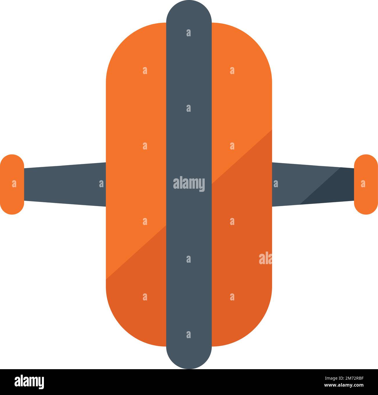 Abs exercise wheel icon flat vector. Sport lifestyle. Active workout ...