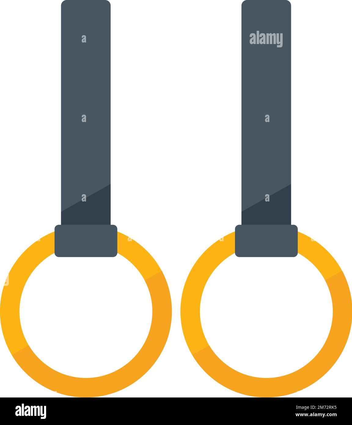 Gym rings icon flat vector. Sport healthy. Workout exercise isolated ...