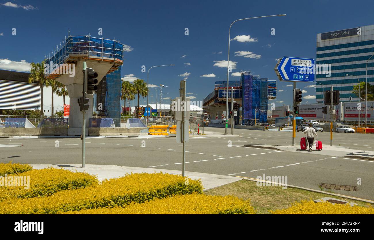 Construction of the 'Sydney Gateway' road expansion and overhead ...