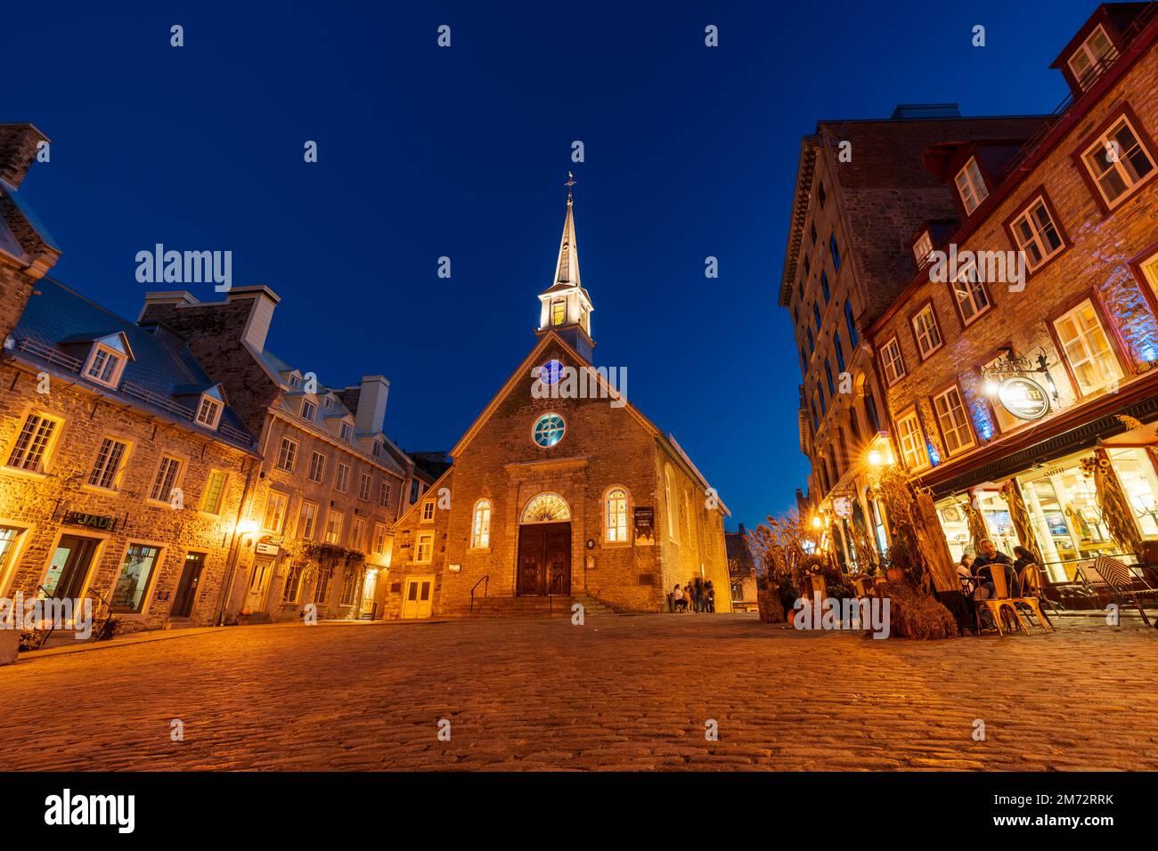 Quebec, Canada - October 22 2022 : Night view of the Quebec City Old ...