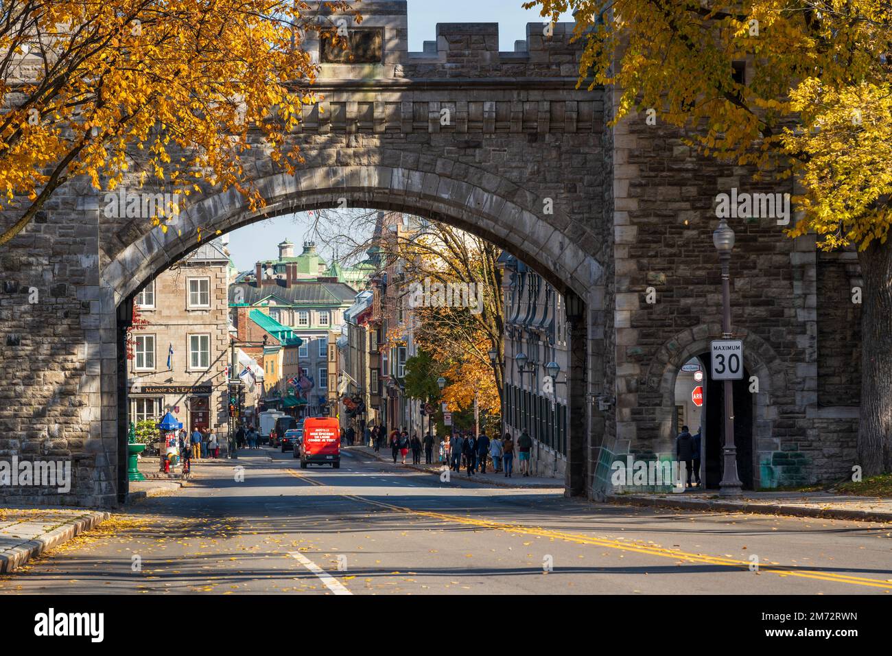 Quebec, Canada - October 23 2022 : Quebec City Old Town St. Louis Gate ...