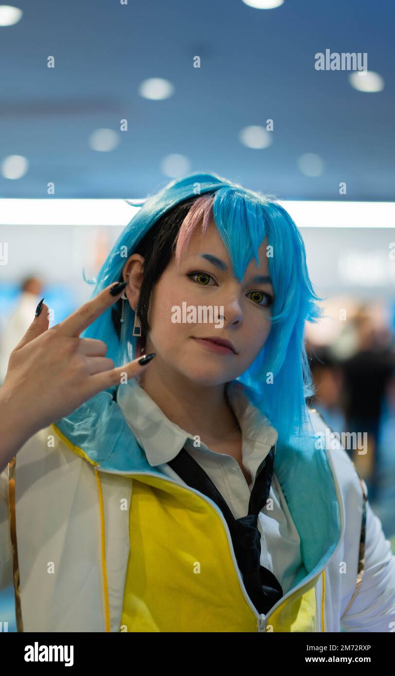 A girl cosplaying as Vtuber streamer Kyo Kaneko at FanExpo 2022 in Toronto Stock Photo - Alamy
