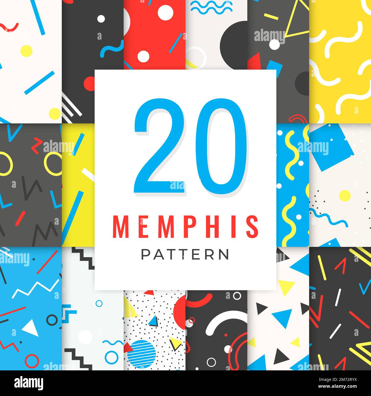 Colorful geometric memphis style background Stock Vector Image & Art ...