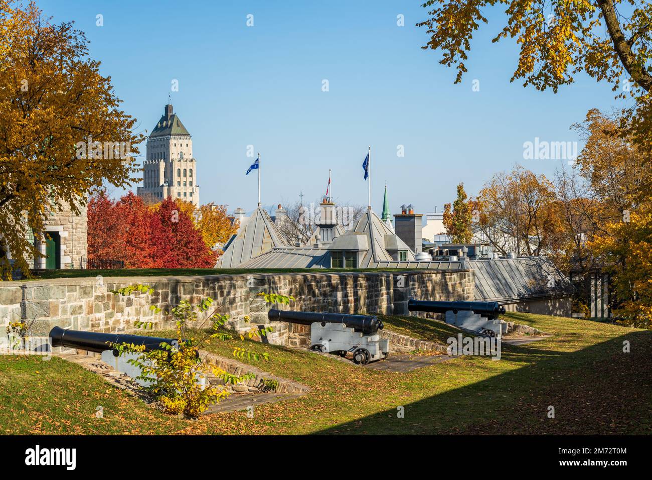 La Citadelle de Quebec fort. Quebec City Old Town in autumn. Canada ...