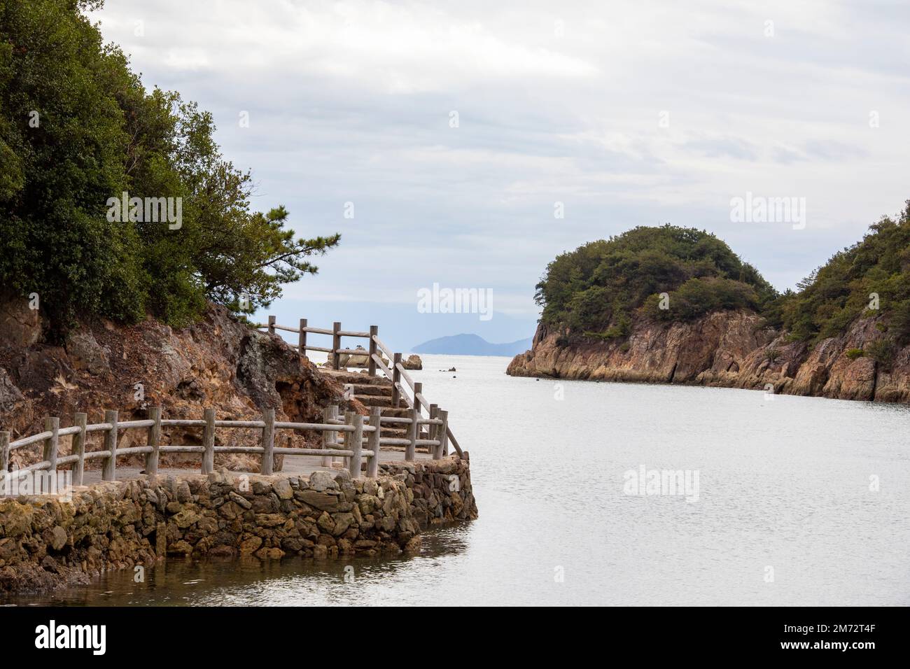 the view of isalnds and the Seto Inland Sea from Sensuijima Island ...