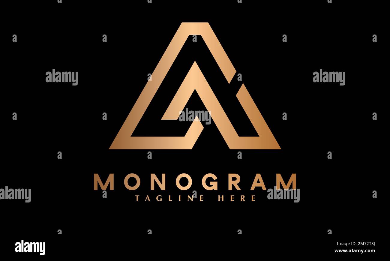 Alphabet a business logo vector monogram template Stock Vector Image ...