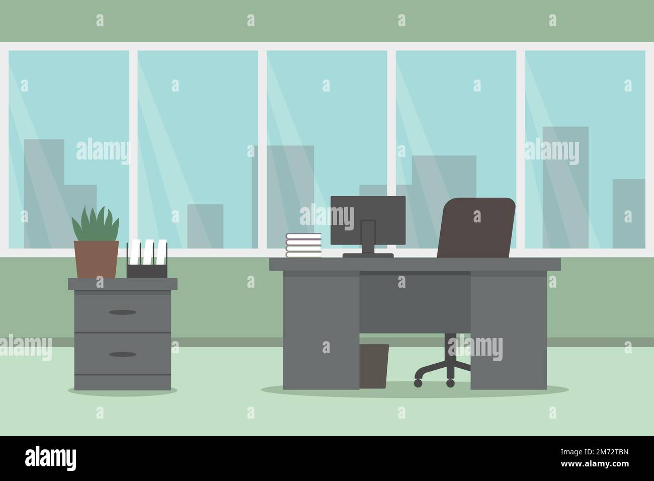 Interior of empty office room. Vector Stock Vector Image & Art - Alamy