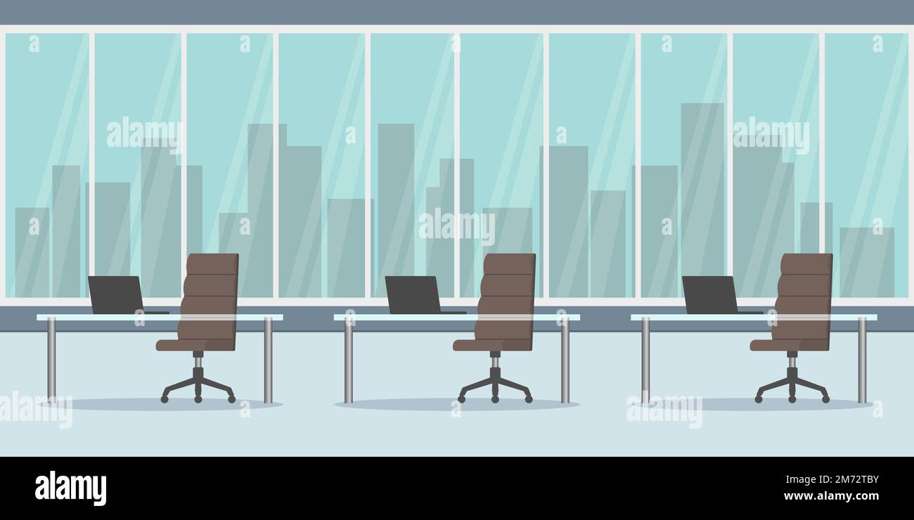 Office interior. No people. Vector Stock Vector Image & Art - Alamy