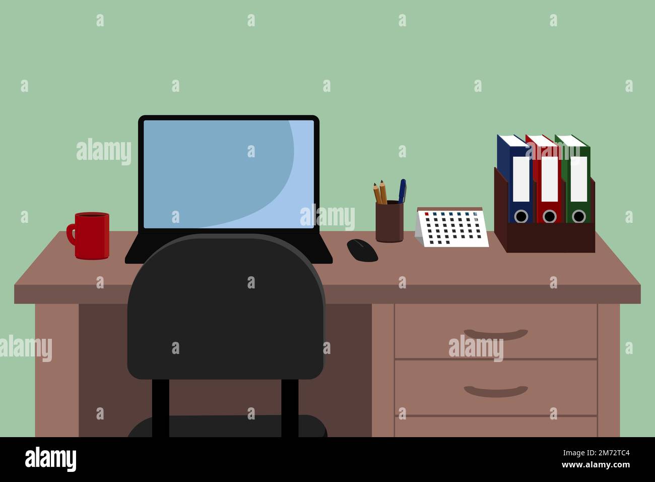 Interior of empty office room. Vector Stock Vector Image & Art - Alamy