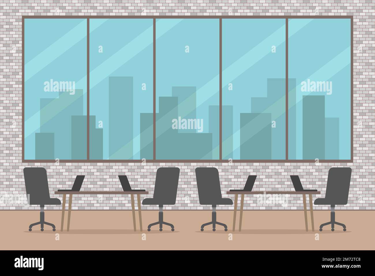 Interior of empty office room. Vector Stock Vector Image & Art - Alamy