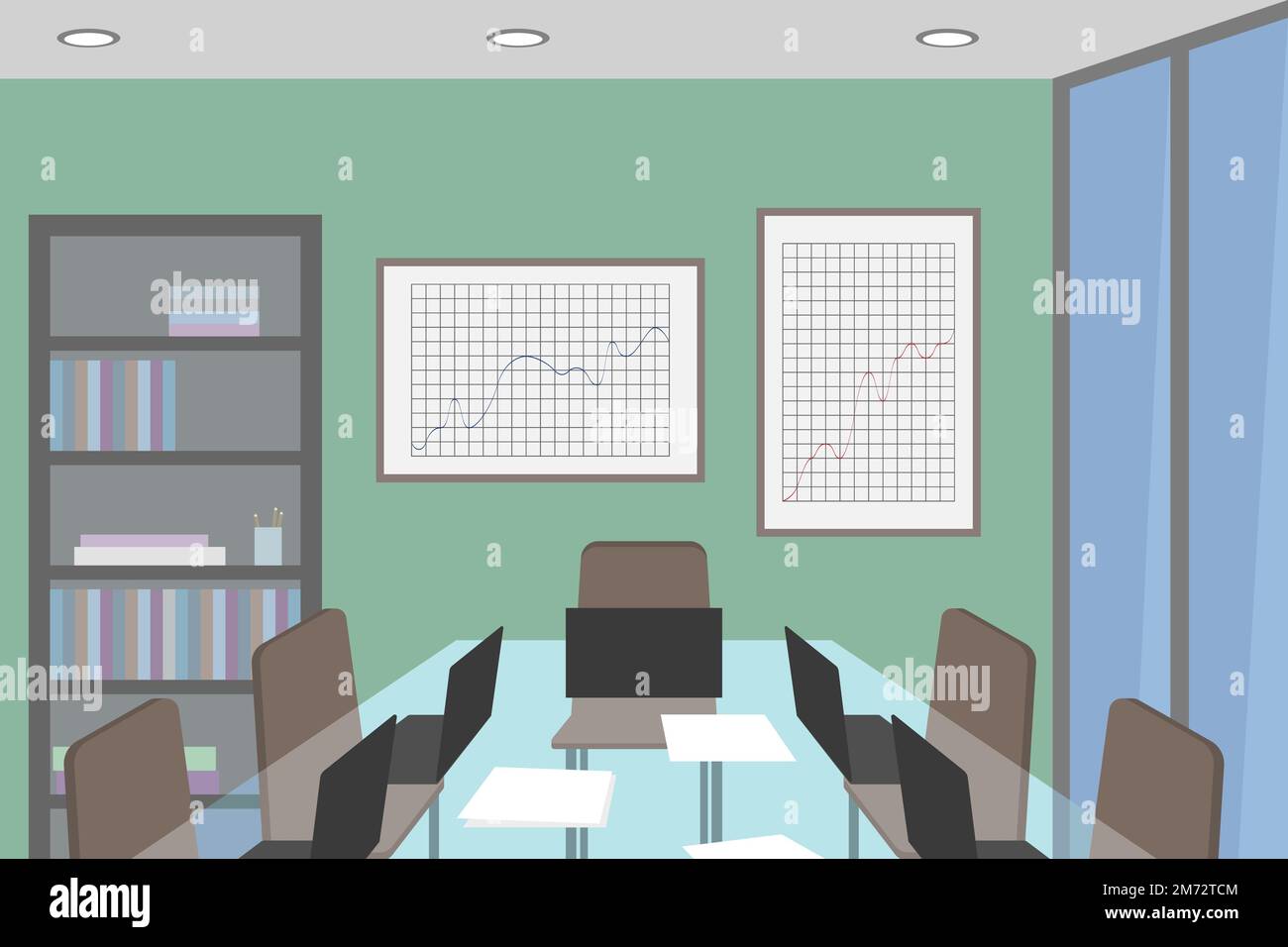Interior of empty office room. Vector Stock Vector Image & Art - Alamy