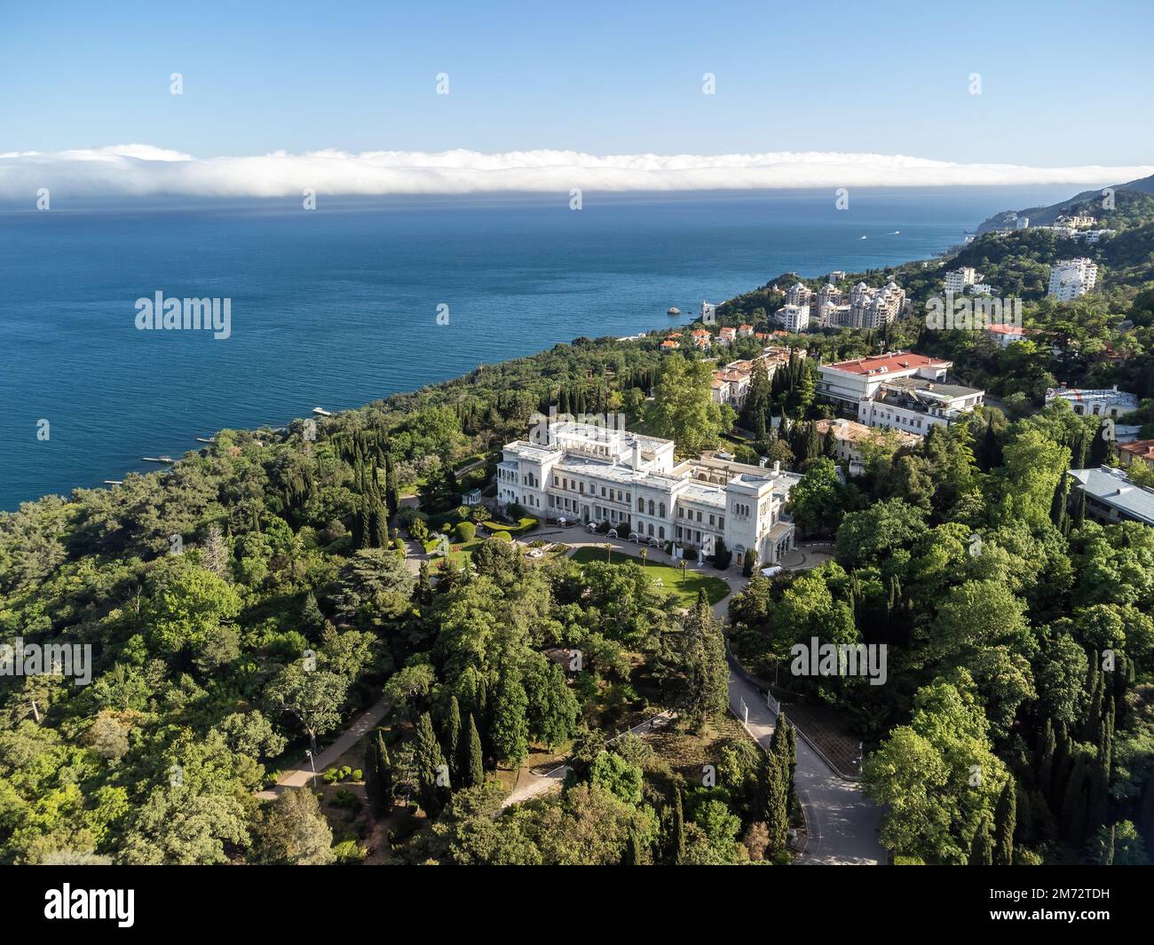 Aerial View of Livadia Palace - located on the shores of the Black Sea ...